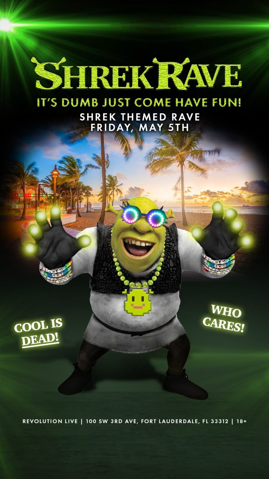 FREE GUEST LIST — Shrek Rave at Revolution Live in Fort Lauderdale (May ...