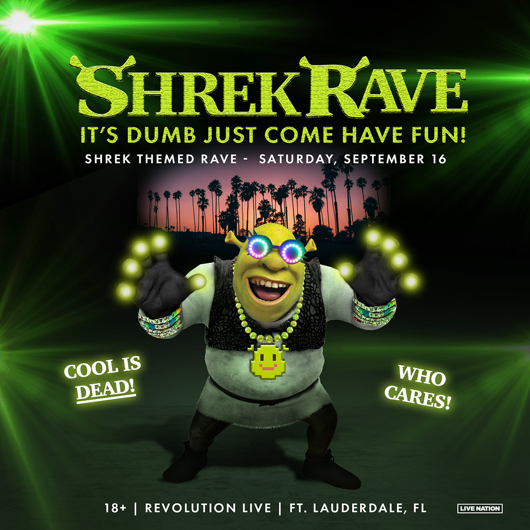 GIVEAWAY — Shrek Rave at Revolution Live Fort Lauderdale (September 16 ...